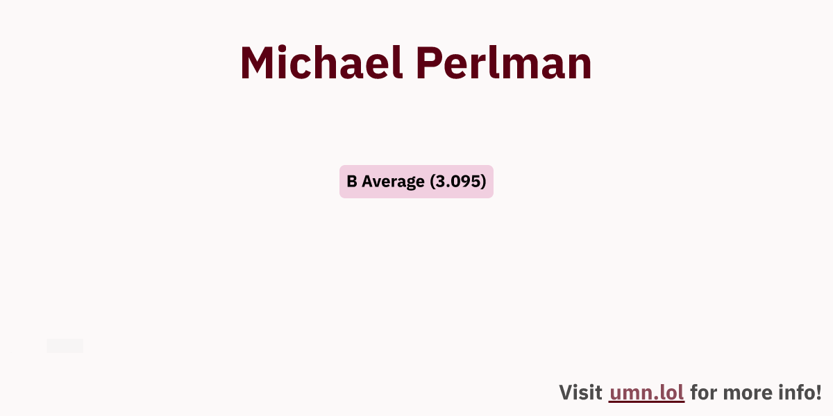 Michael Perlman | GopherGrades