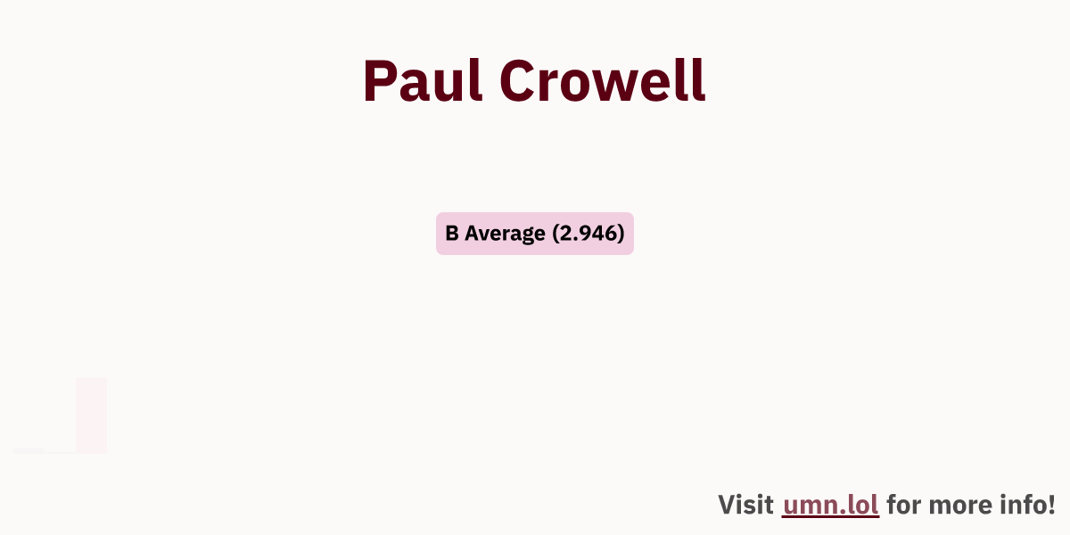 Paul Crowell | GopherGrades