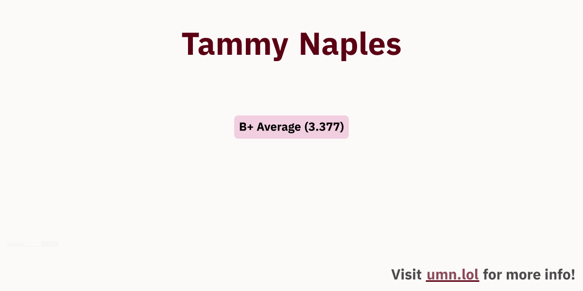 Tammy Naples | GopherGrades